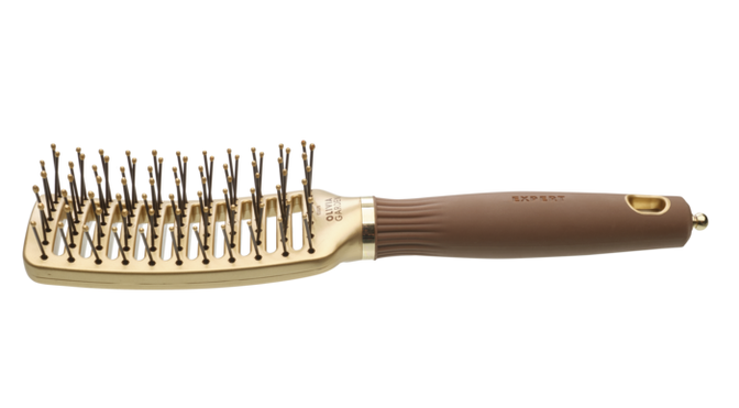 Щітка Olivia Garden EXPERT STYLE VENT Nylon Bristles Gold & Brown (7 ...